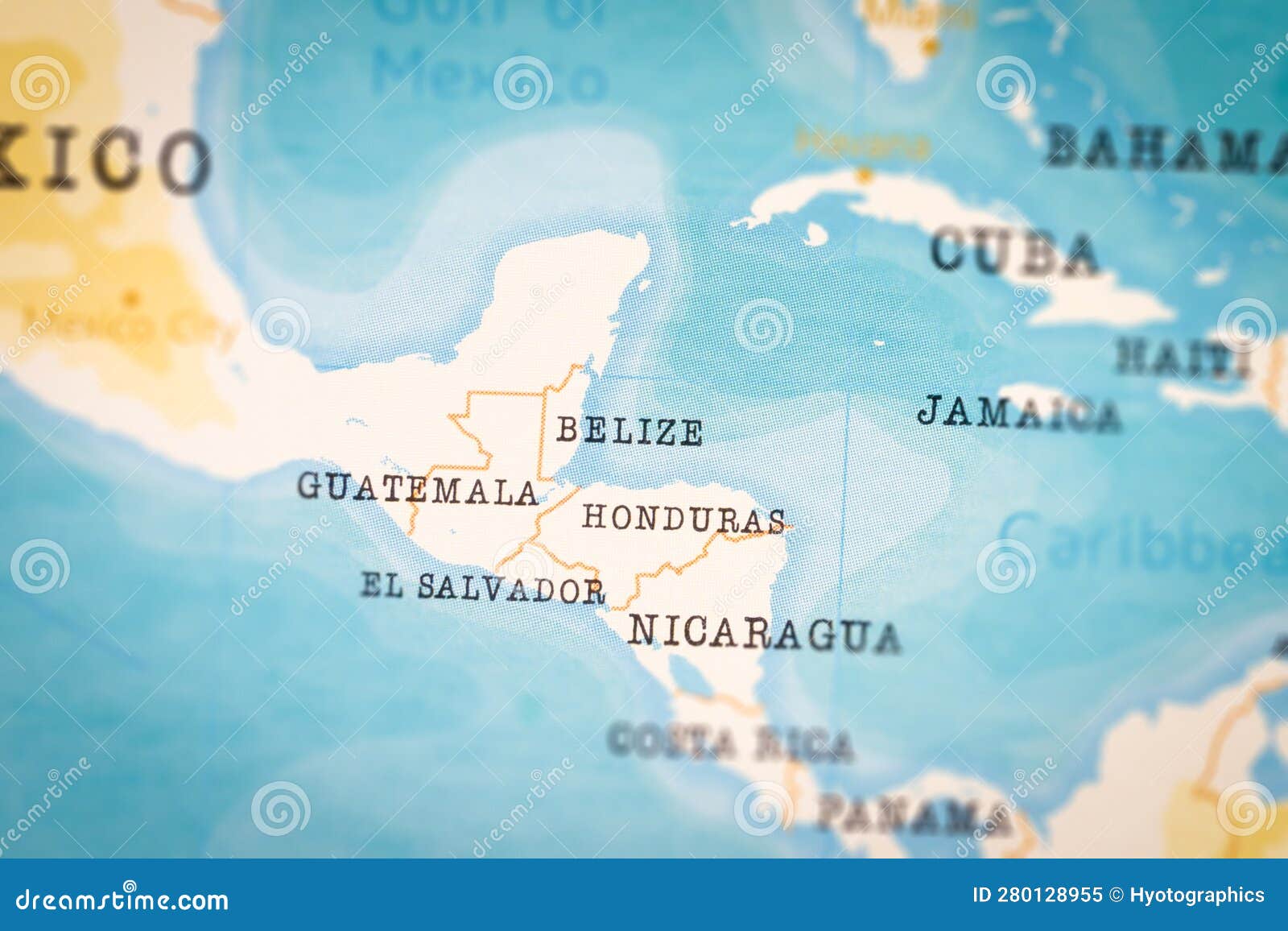 The Realistic Map of Belize. Stock Image - Image of newspaper, global ...