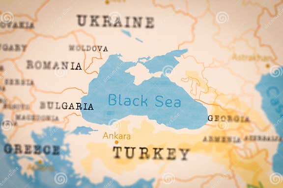 The Realistic Map of Black Sea. Stock Image - Image of world, culture ...