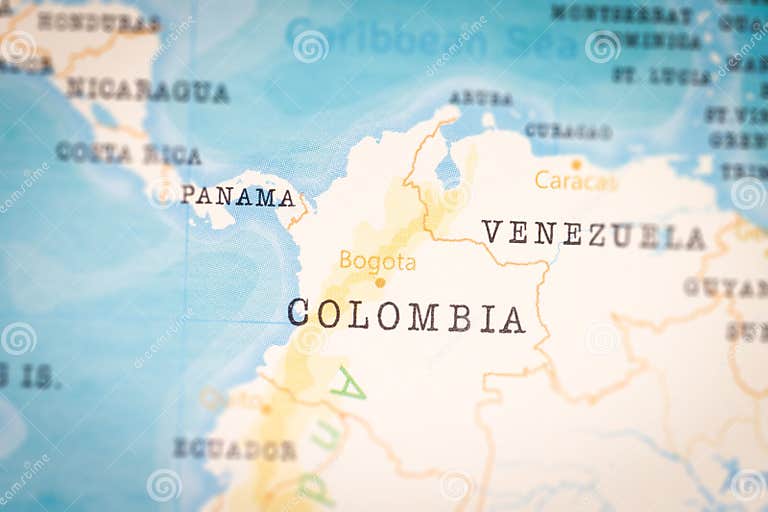 The Realistic Map of Bogota. Stock Image - Image of crisis, country ...