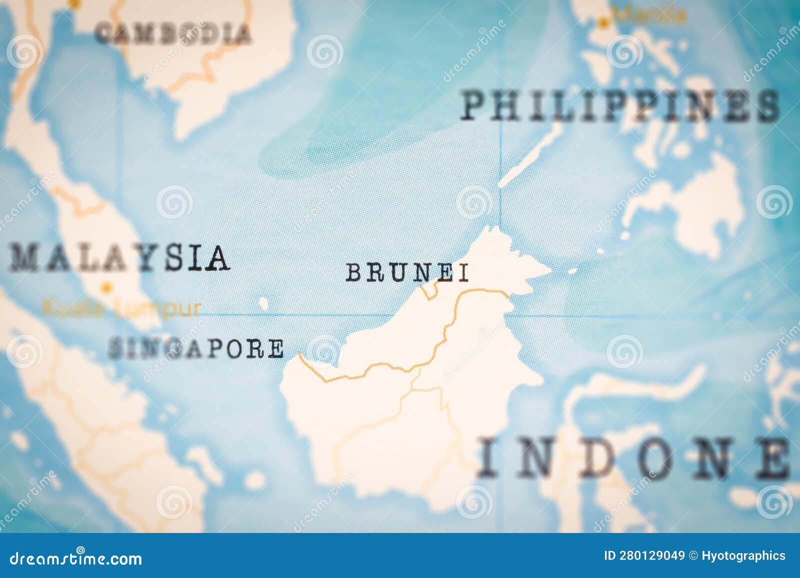 The Realistic Map of Brunei. Stock Image - Image of paper, trip: 280129049