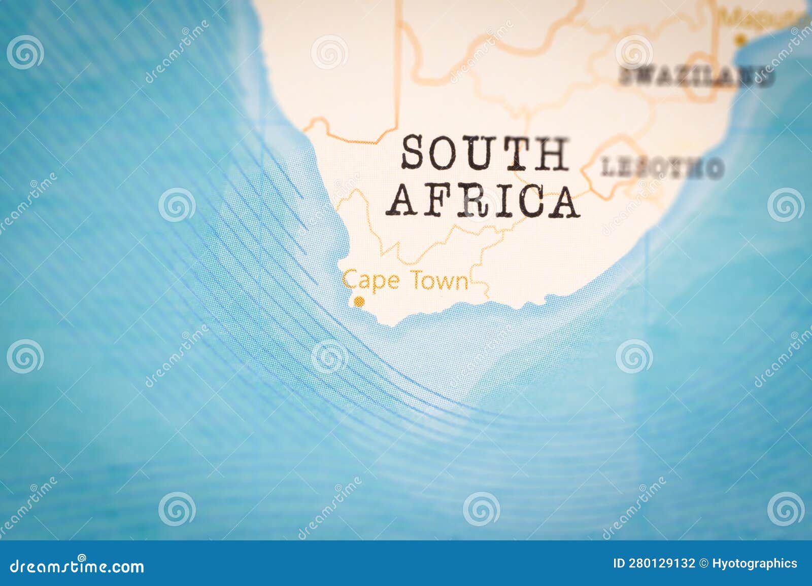 The Realistic Map of Cape Town. Stock Photo - Image of tour, realistic ...