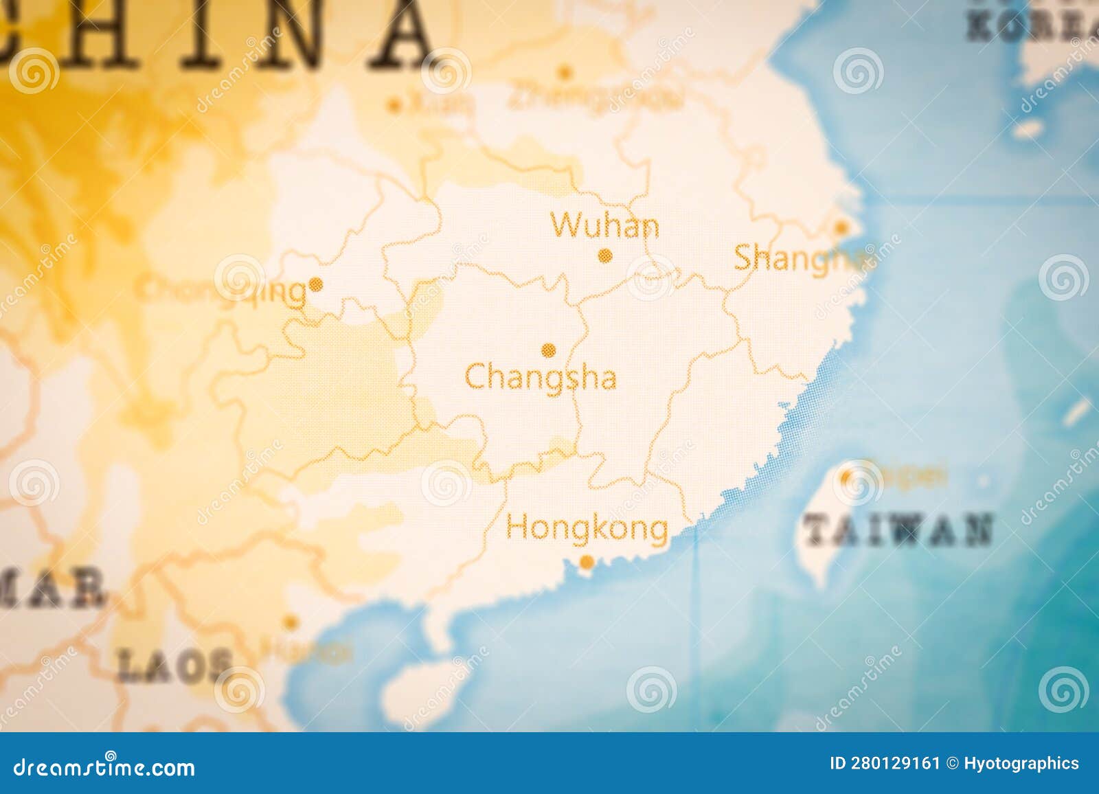 The Realistic Map of Changsha. Stock Image - Image of economy, global ...