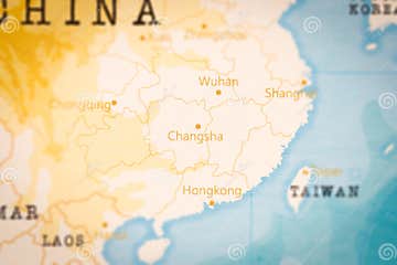 The Realistic Map of Changsha. Stock Image - Image of economy, global ...