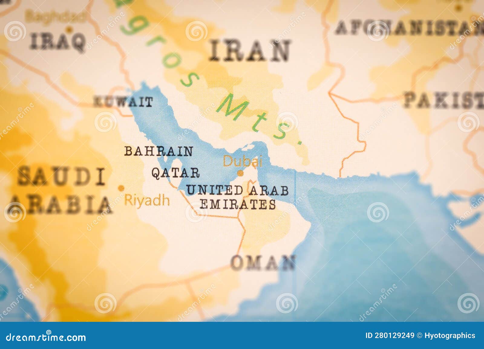 The Realistic Map of Dubai. Stock Image - Image of flag, vacation ...