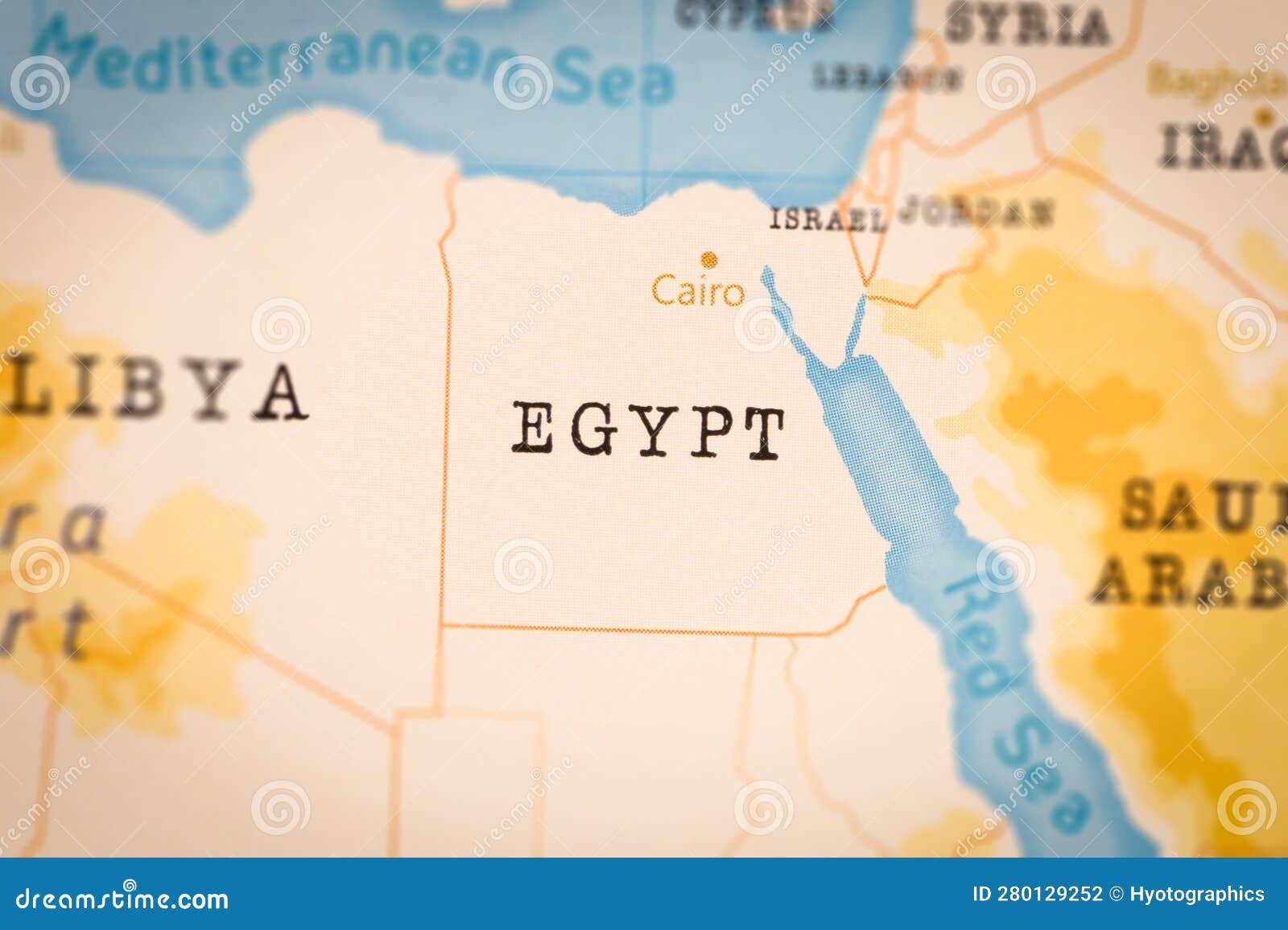 The Realistic Map of Egypt. Stock Photo - Image of travel, national ...