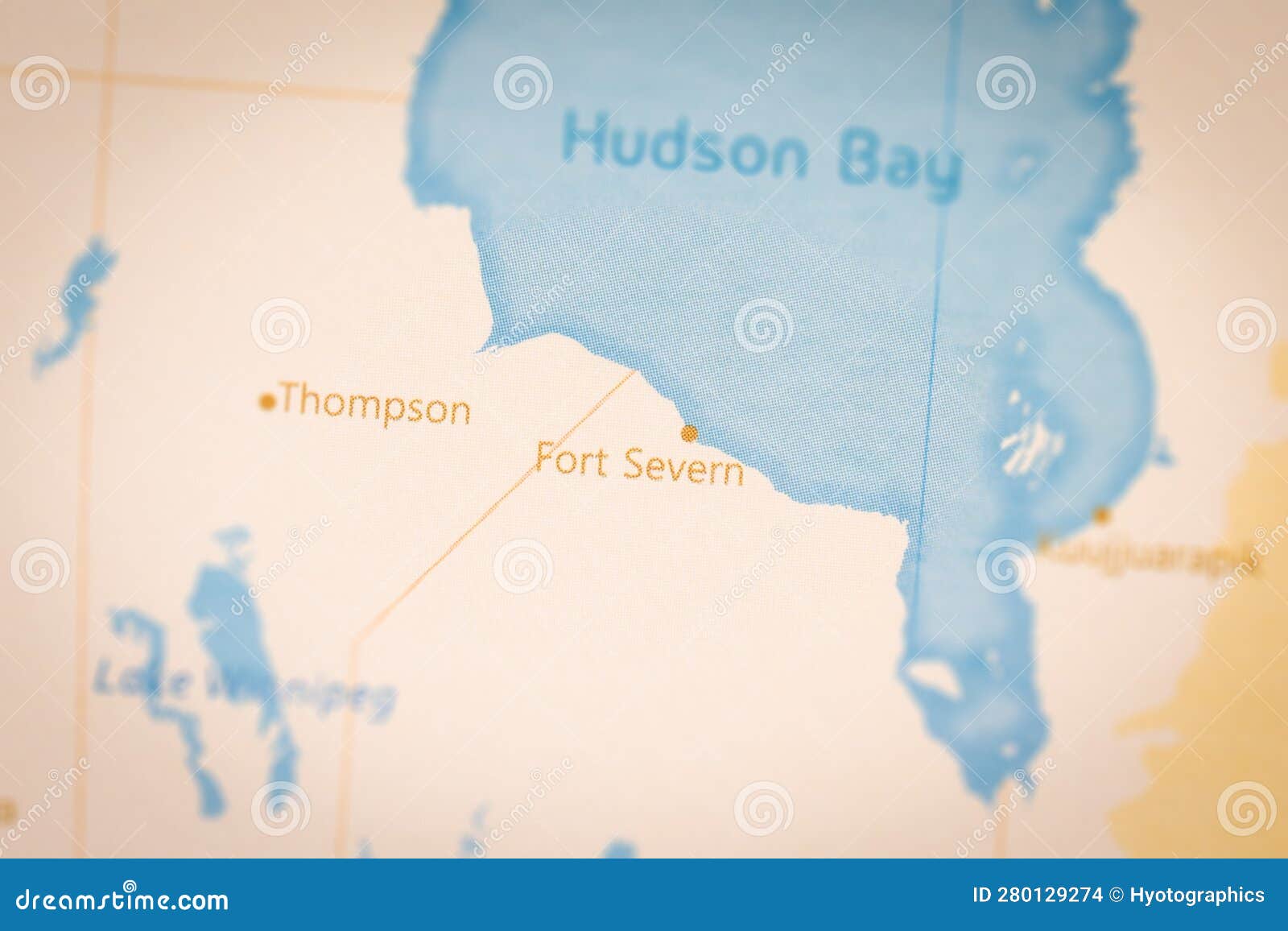 The Realistic Map of Fort Severn. Stock Photo - Image of border ...