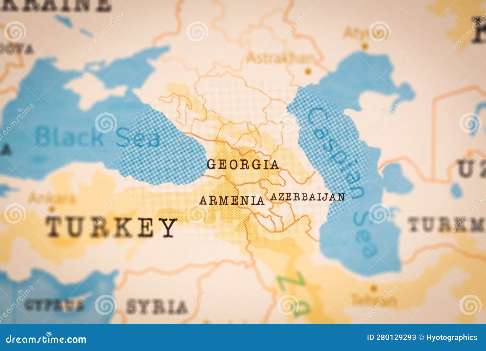 The Realistic Map of Georgia. Stock Image - Image of history, tour ...