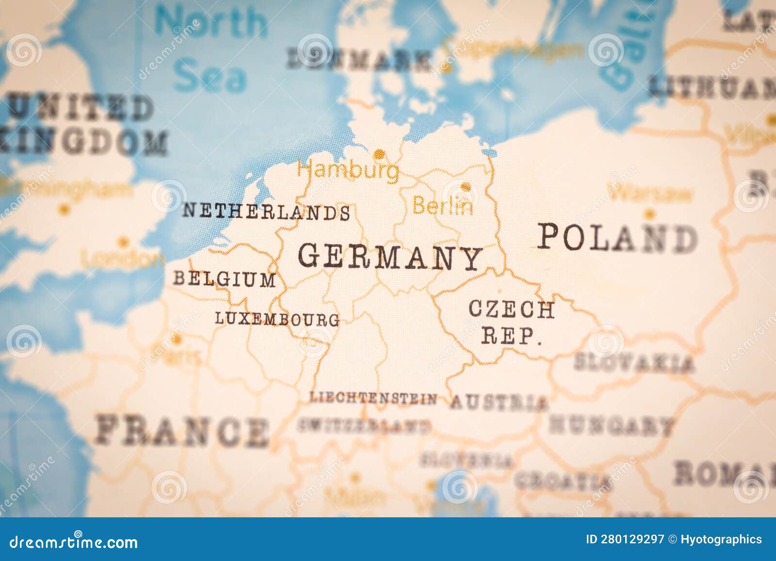 The Realistic Map of Germany. Stock Image - Image of holiday, history ...