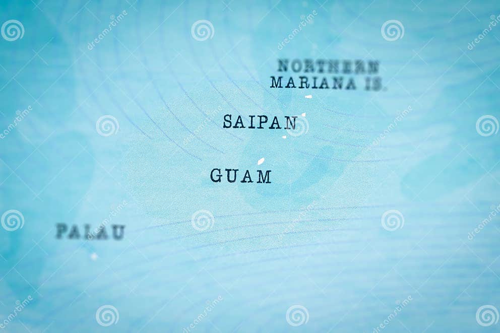 The Realistic Map of Guam. stock image. Image of holiday - 280129329
