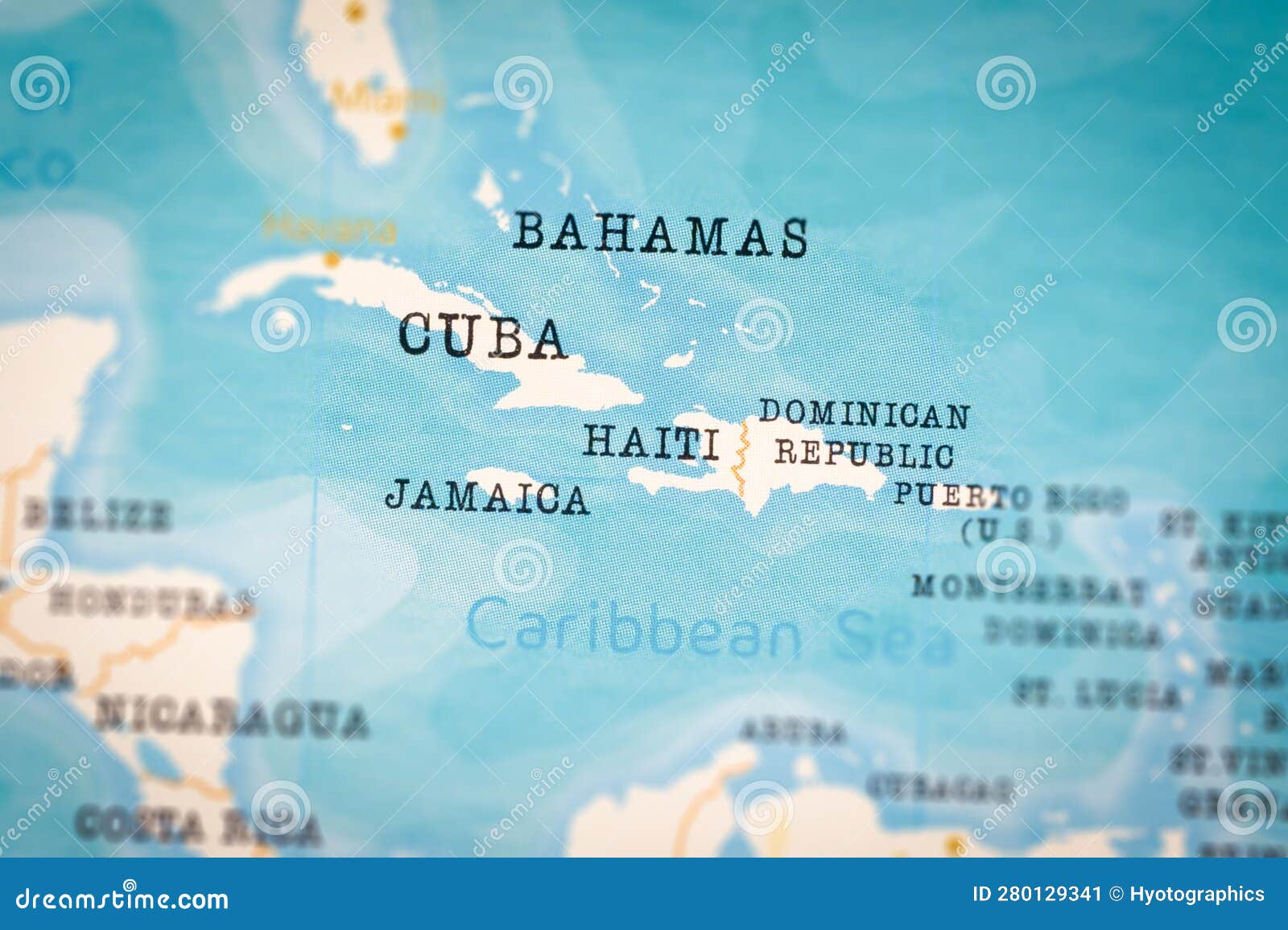The Realistic Map of Haiti. Stock Image - Image of border, flag: 280129341