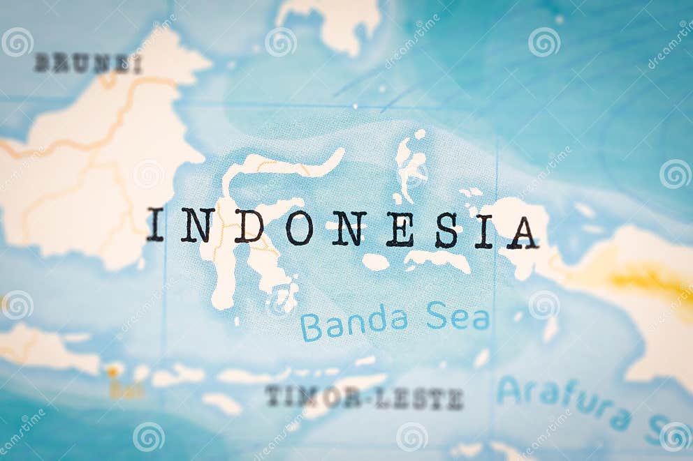 The Realistic Map of Indonesia. Stock Image - Image of world, holiday ...