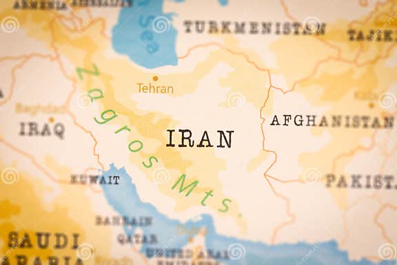 The Realistic Map of Iran. stock photo. Image of politics - 280129386