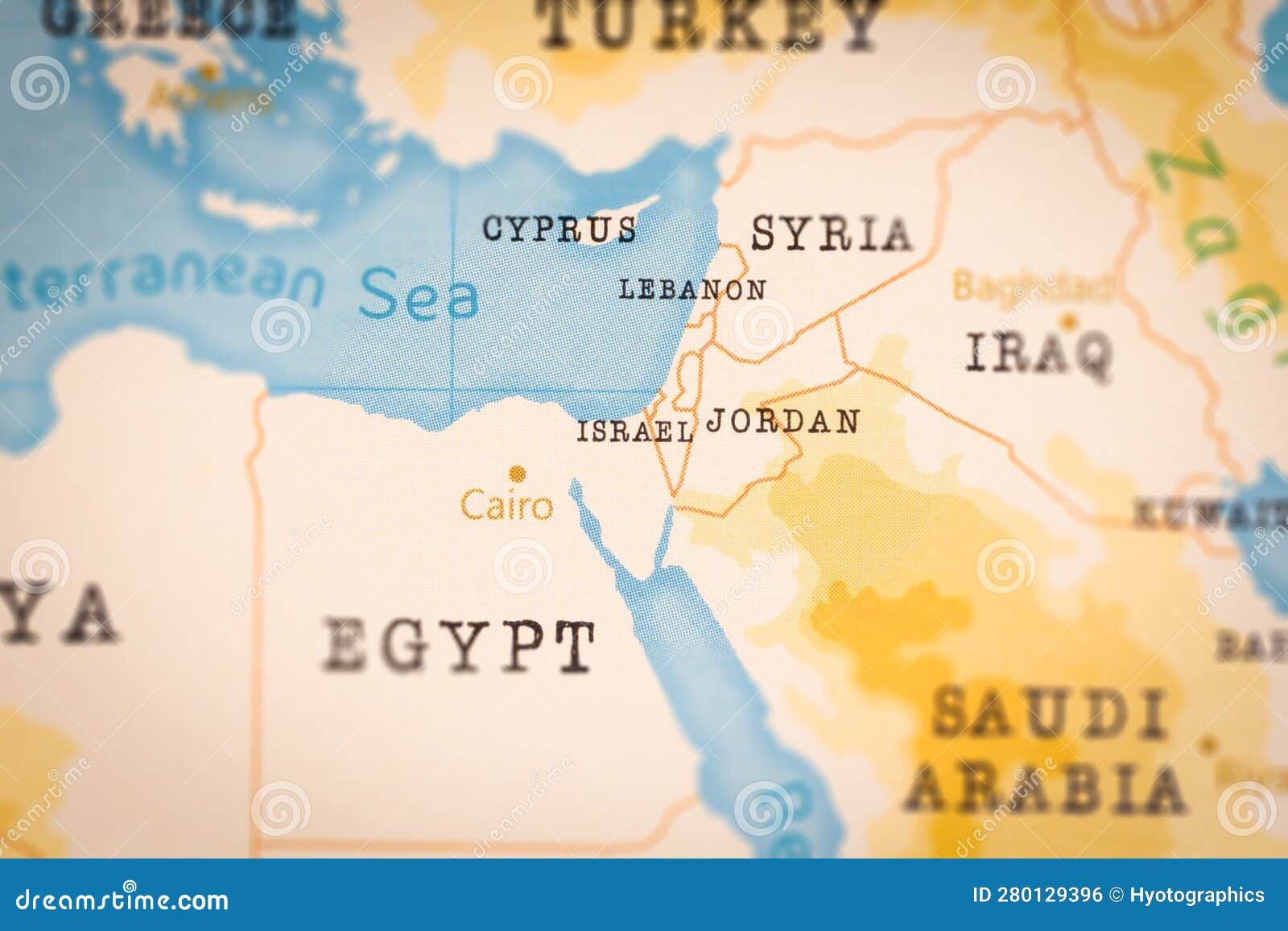 The Realistic Map of Israel. Stock Photo - Image of vacation, world ...