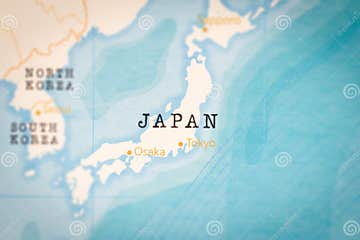 The Realistic Map of Japan. Stock Photo - Image of flag, history: 280129406
