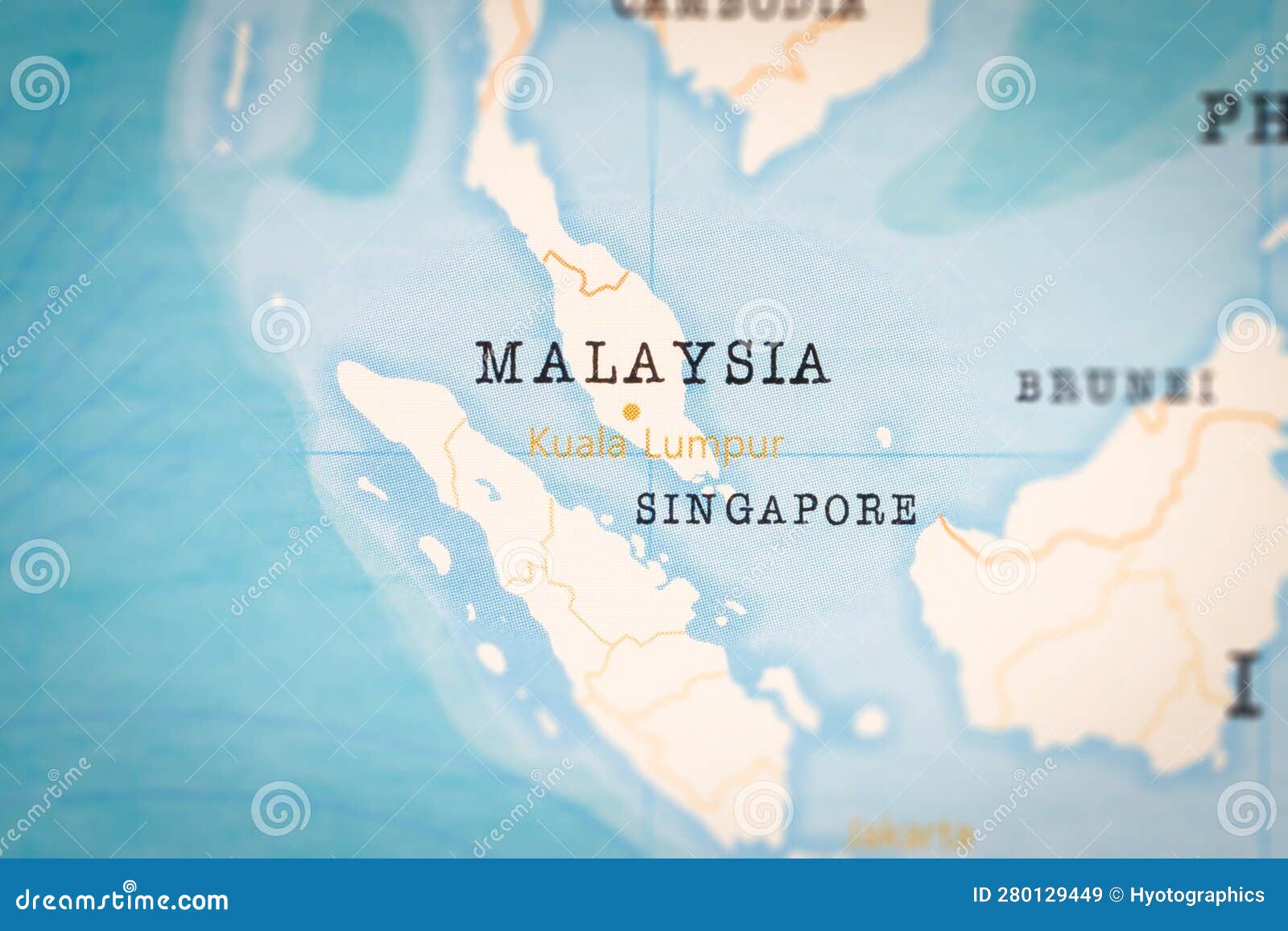 The Realistic Map of Kuala Lumpur. Stock Illustration - Illustration of ...