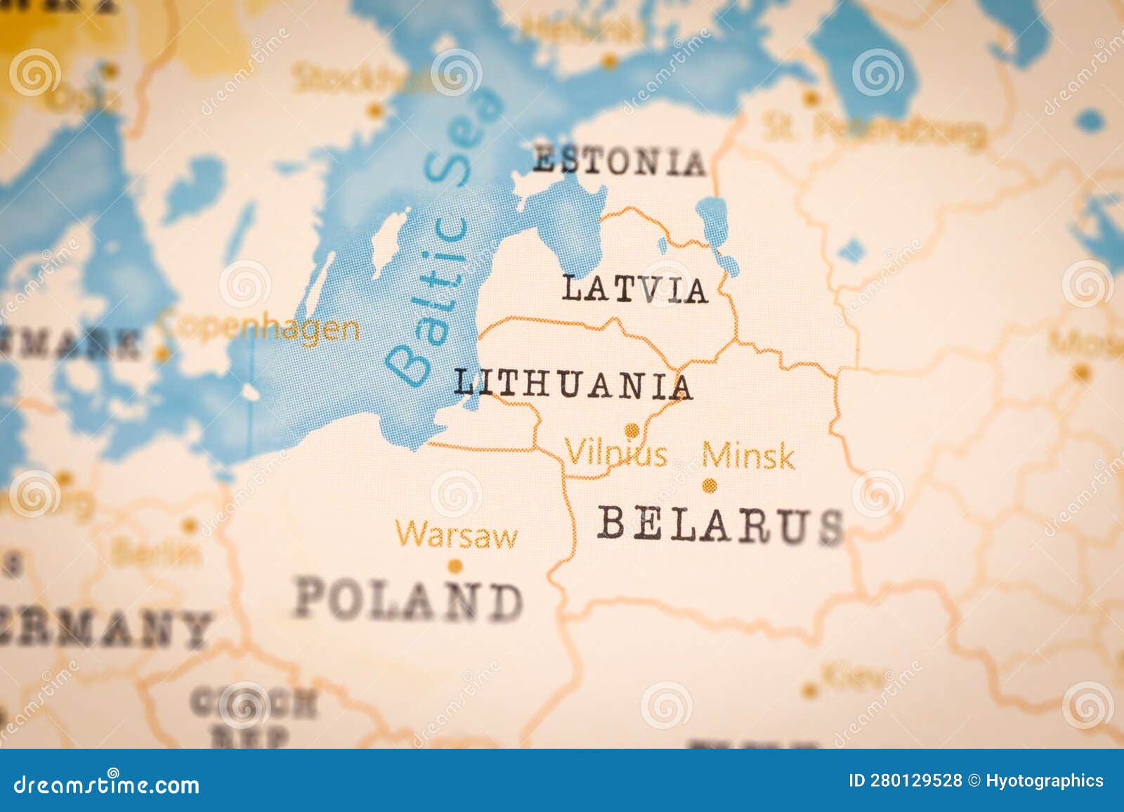 lithuania on a world map