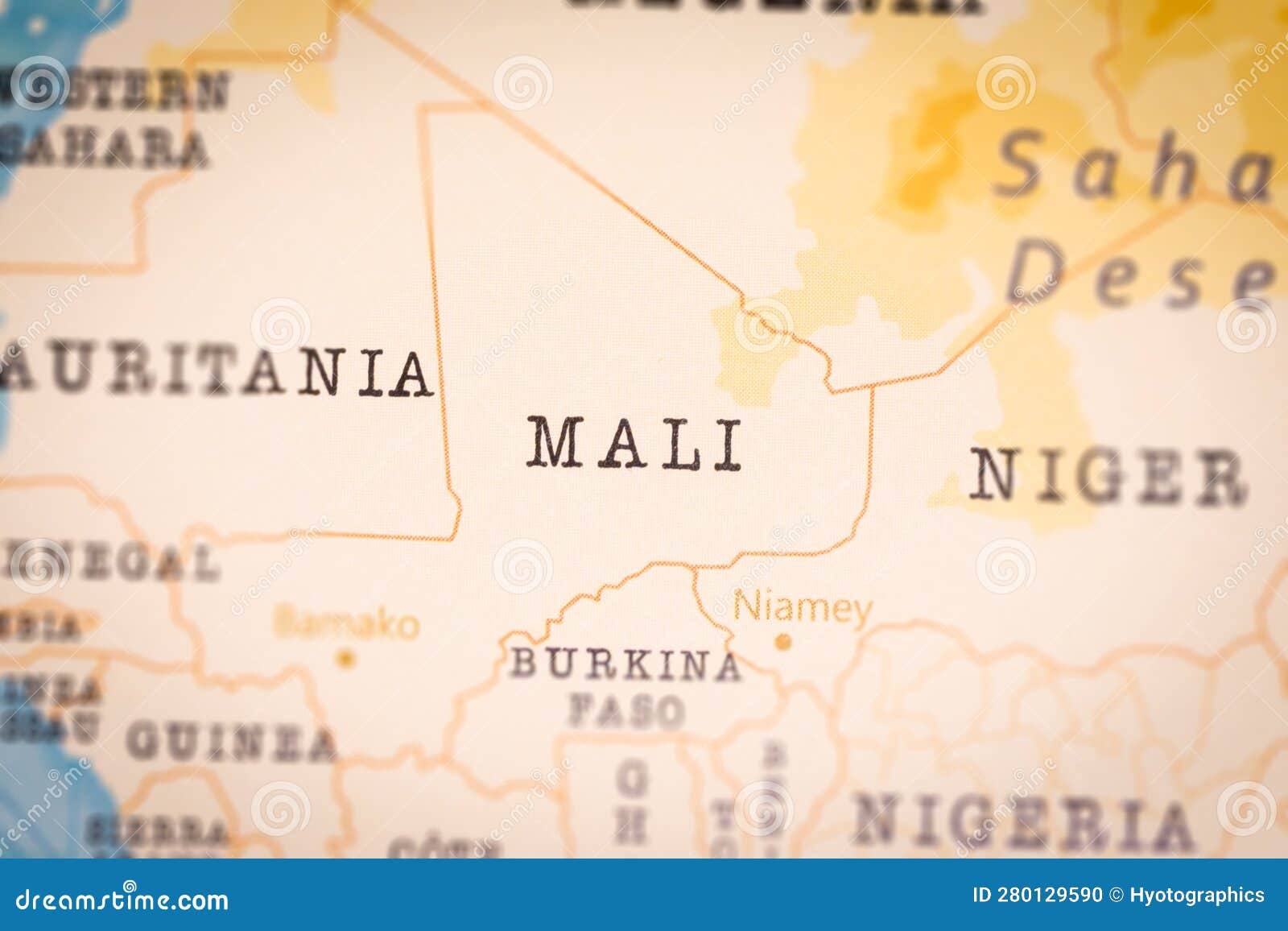 The Realistic Map of Mali. stock photo. Image of international - 280129590