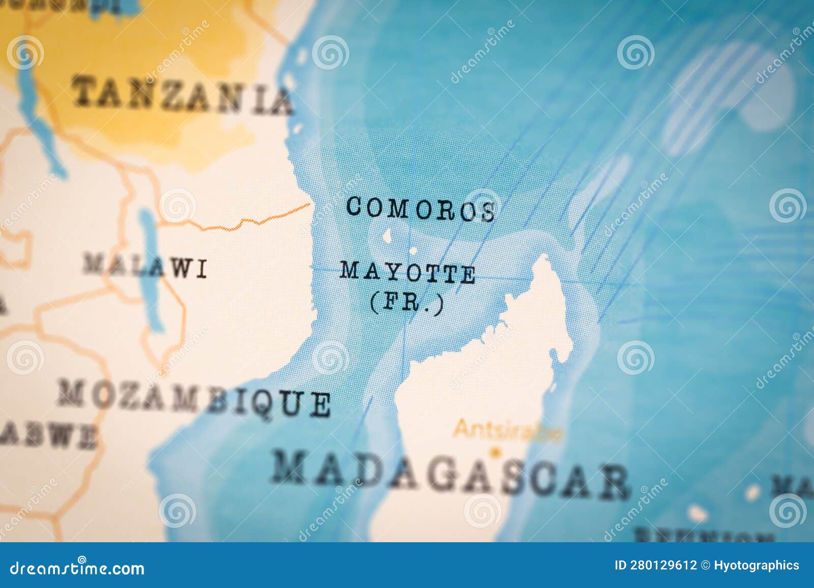 The Realistic Map of Mayotte. Stock Photo - Image of border, travel ...
