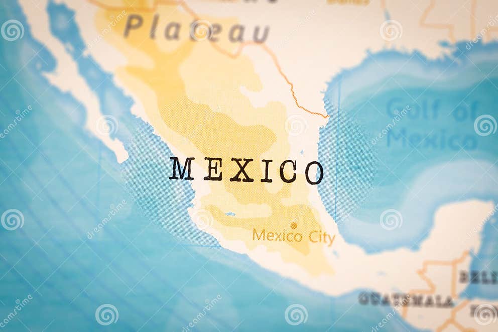 The Realistic Map of Mexico. Stock Photo - Image of culture, crime ...