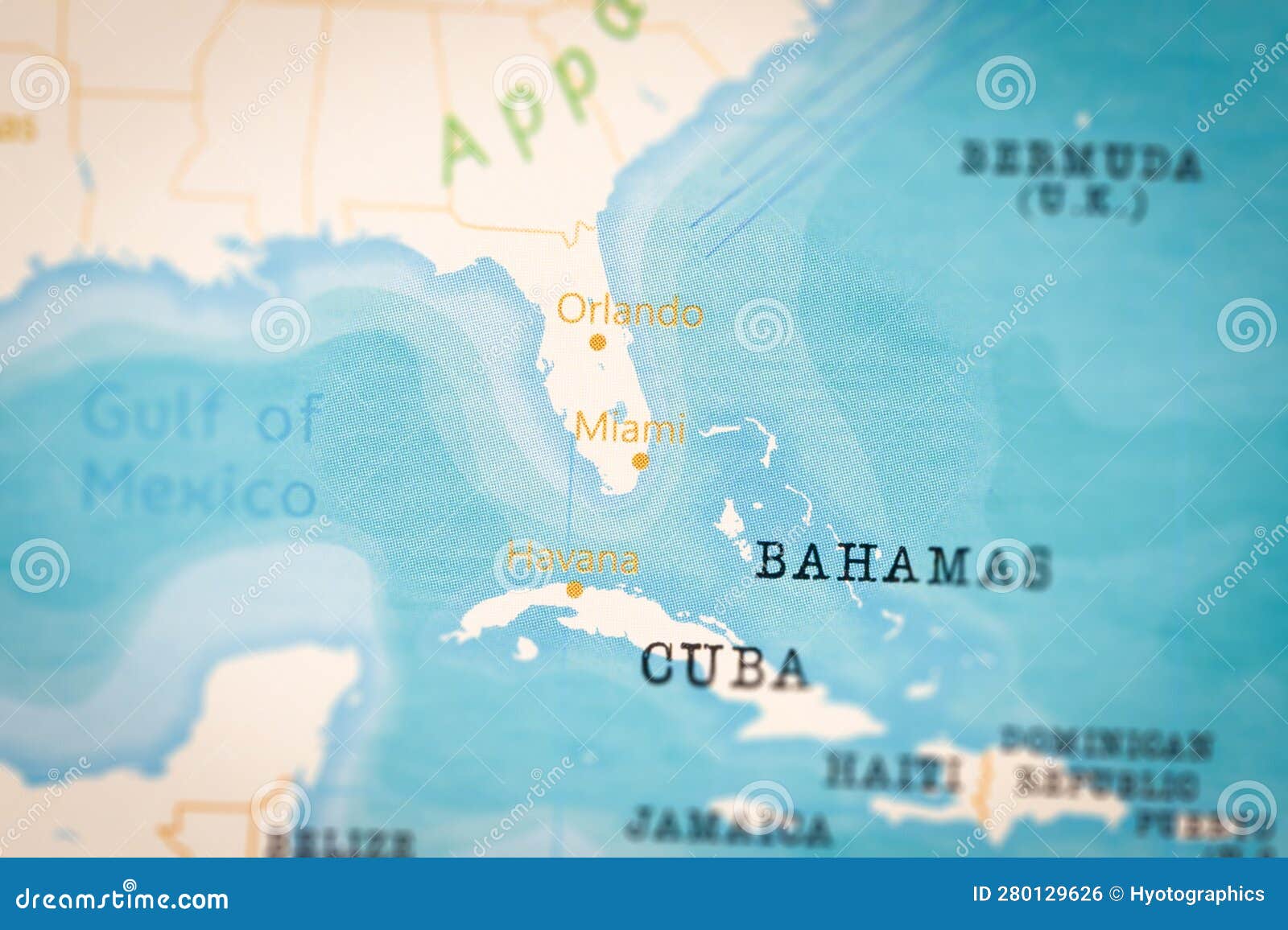 The Realistic Map of Miami. Stock Photo - Image of climate, realistic ...