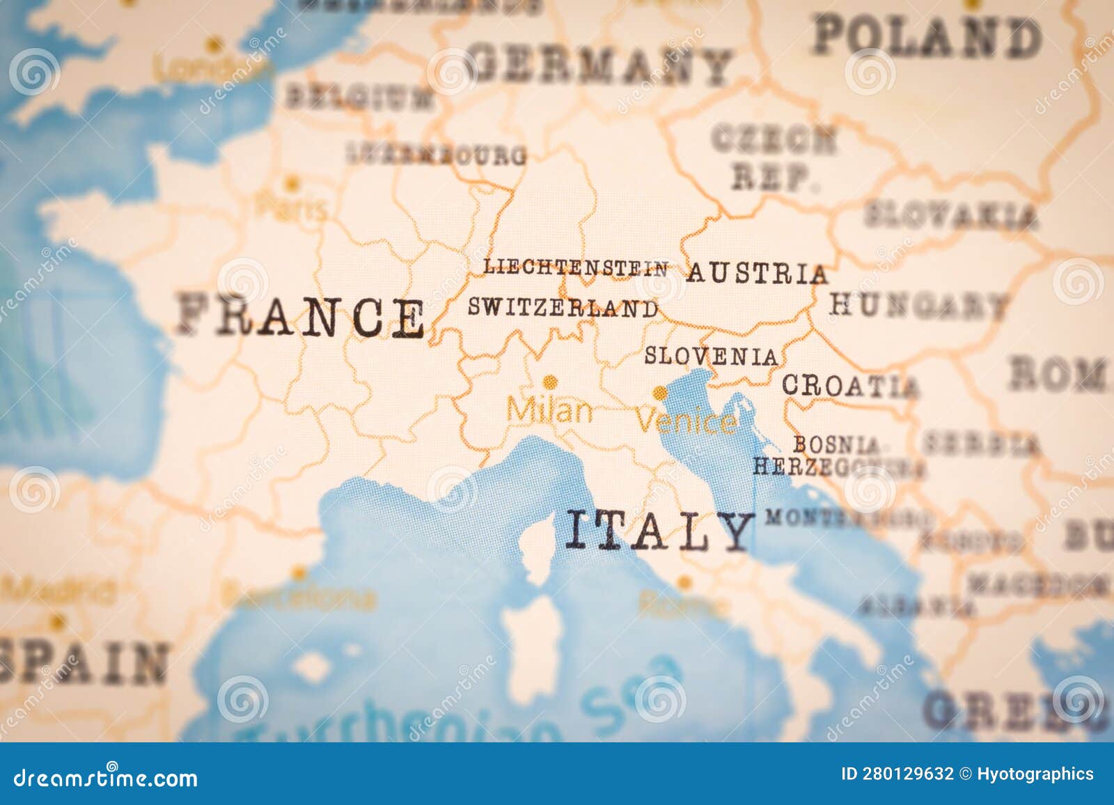 The Realistic Map of Milan. Stock Photo - Image of culture, vacation ...