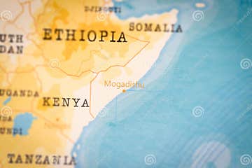 The Realistic Map of Mogadishu. Stock Image - Image of international ...