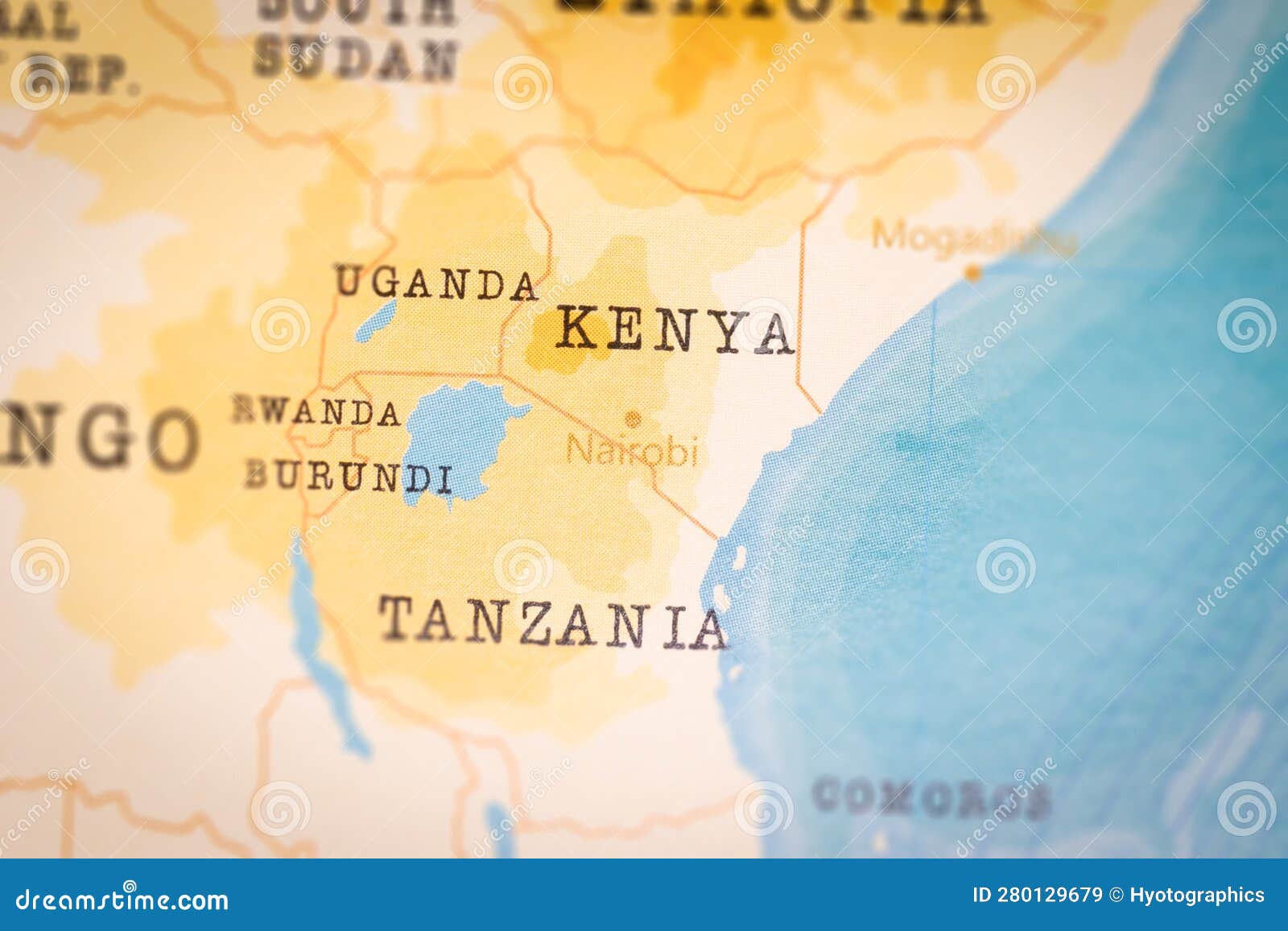 The Realistic Map of Nairobi. Stock Image - Image of climate, travel ...