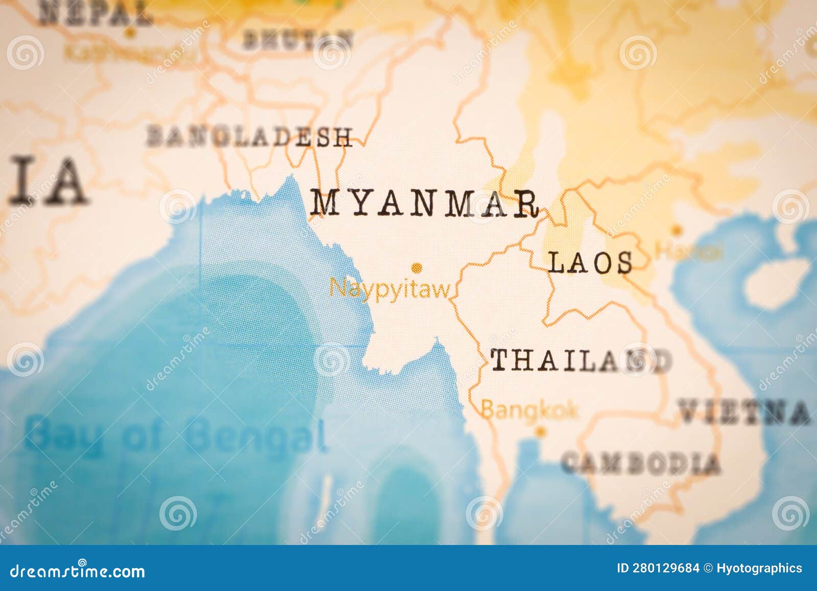 The Realistic Map of Naypyidaw. Stock Illustration - Illustration of trip, crisis: 280129684