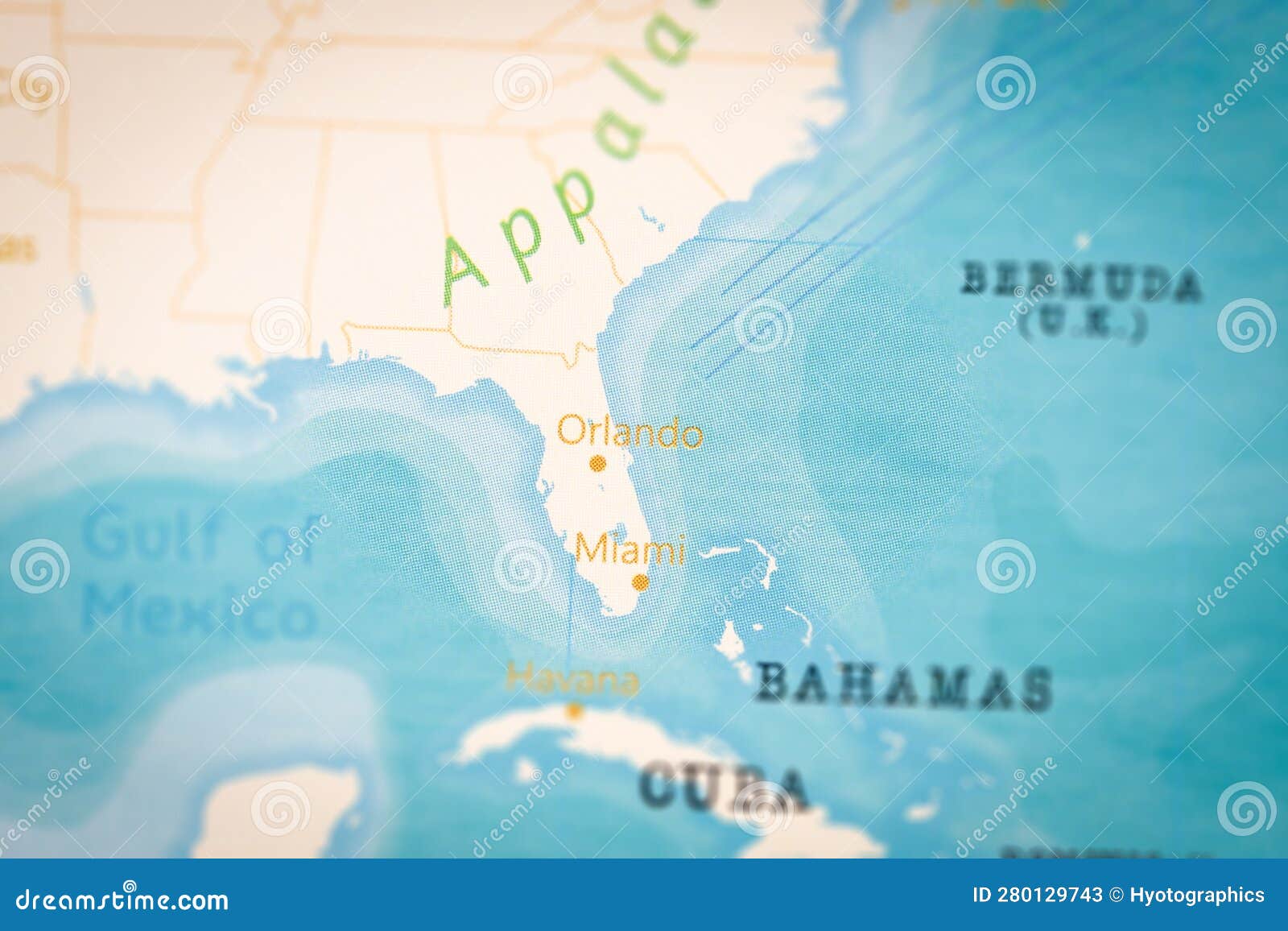 The Realistic Map of Orlando. Stock Illustration - Illustration of ...