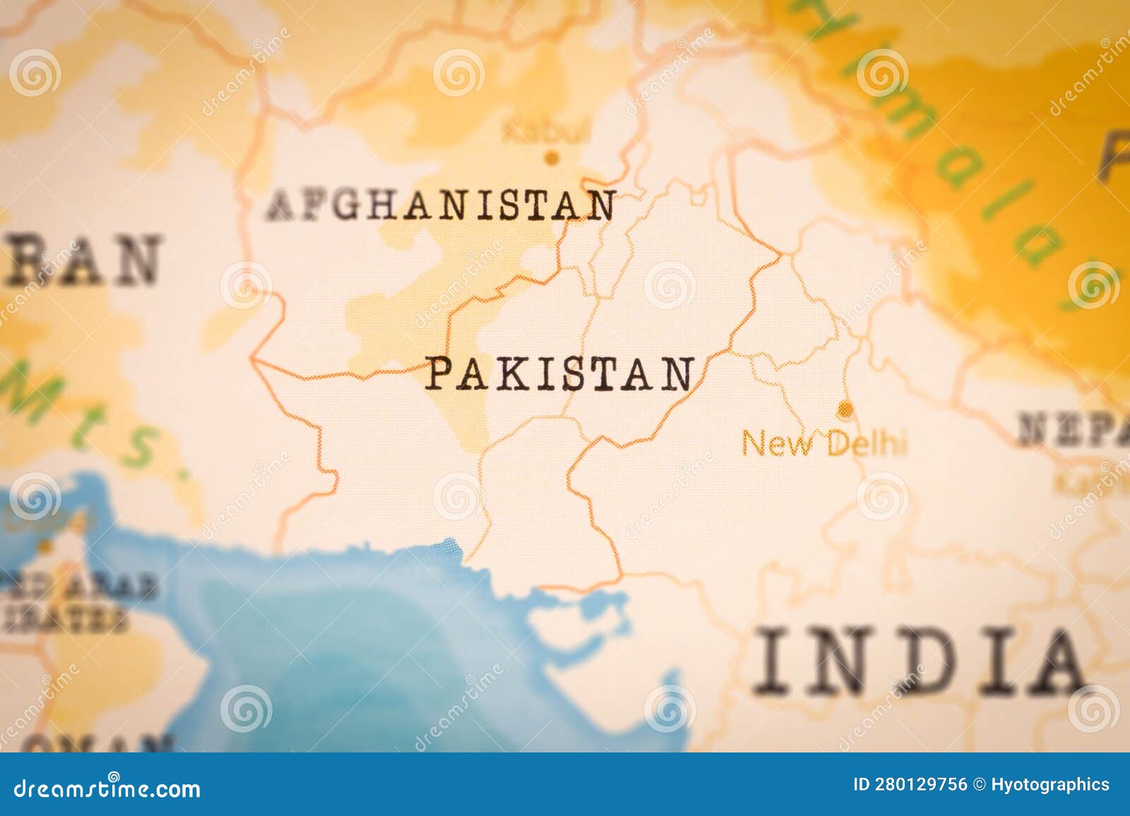 The Realistic Map of Pakistan. Stock Illustration - Illustration of ...