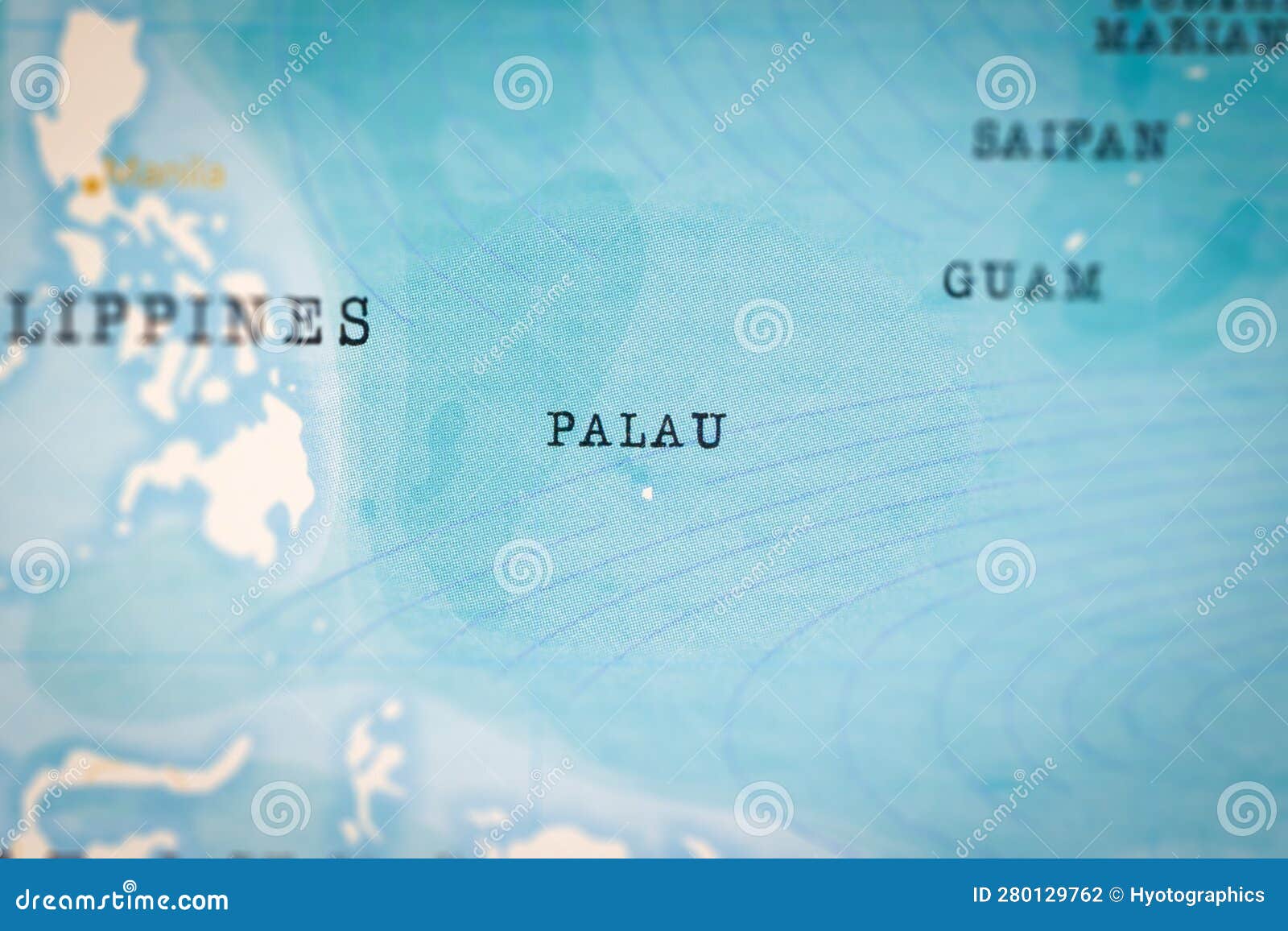 The Realistic Map of Palau. Stock Illustration - Illustration of ...
