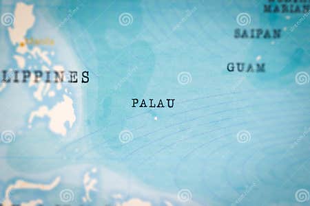 The Realistic Map of Palau. Stock Illustration - Illustration of ...