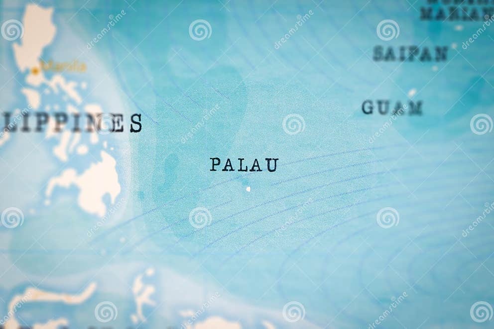 The Realistic Map of Palau. Stock Illustration - Illustration of ...