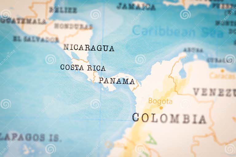 The Realistic Map of Panama. Stock Illustration - Illustration of ...