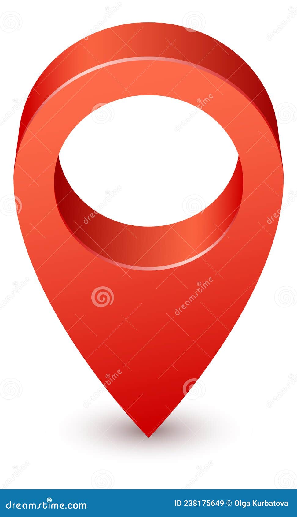 Realistic Map Pin. Red Location Pointer Stock Vector - Illustration of ...