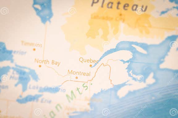 The Realistic Map of Quebec. Stock Illustration - Illustration of event ...