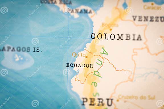 The Realistic Map of Quito. Stock Illustration - Illustration of ...