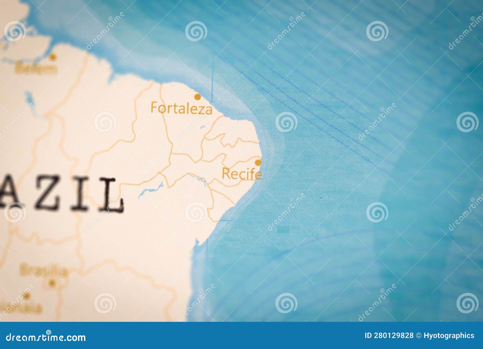 The Realistic Map of Recife. Stock Illustration - Illustration of trip ...
