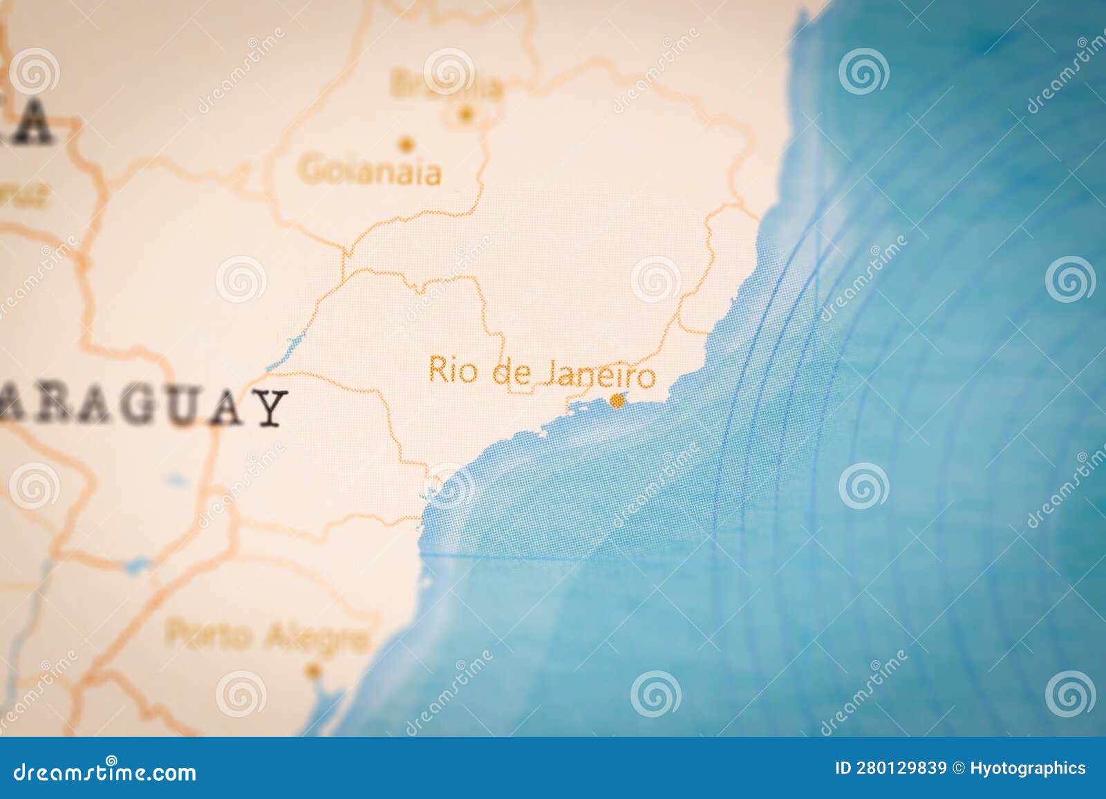The Realistic Map of Rio De Janeiro. Stock Illustration - Illustration ...