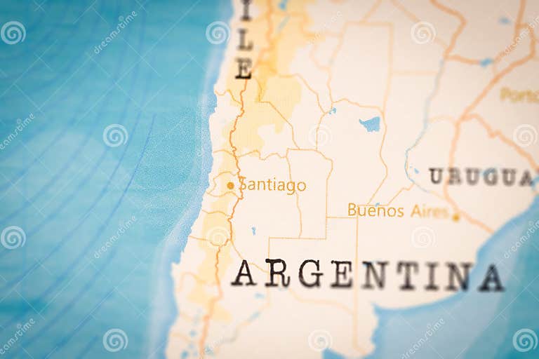 The Realistic Map of Santiago. Stock Photo - Image of event, climate ...