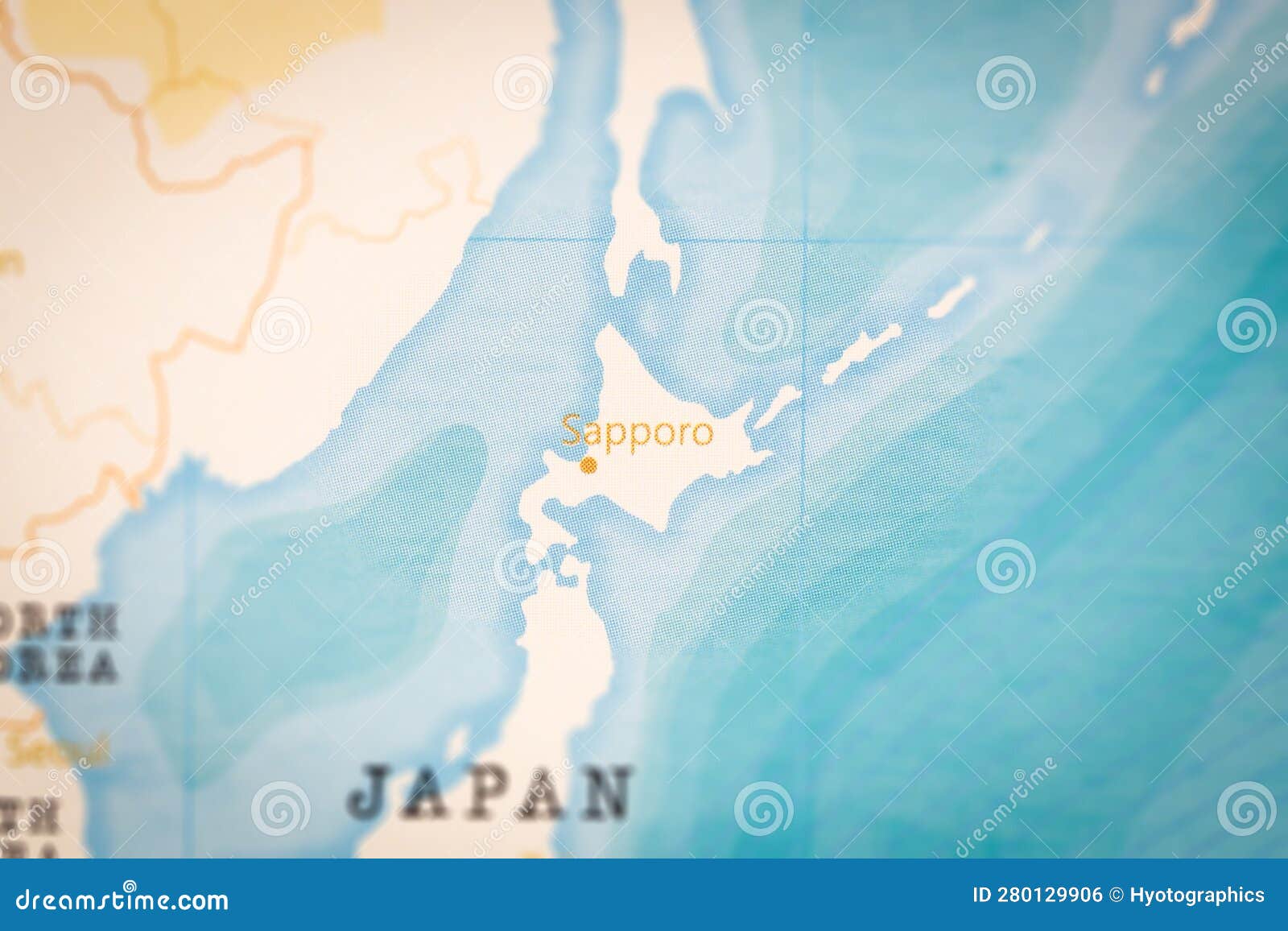 The Realistic Map of Sapporo. Stock Photo - Image of city, global ...