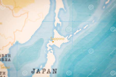 The Realistic Map of Sapporo. Stock Photo - Image of city, global ...