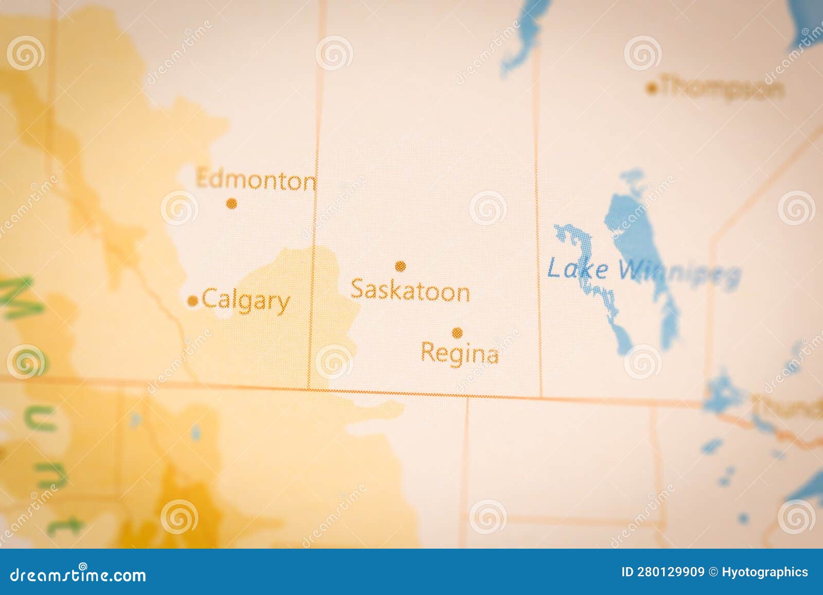 The Realistic Map of Saskatoon. Stock Image - Image of holiday ...
