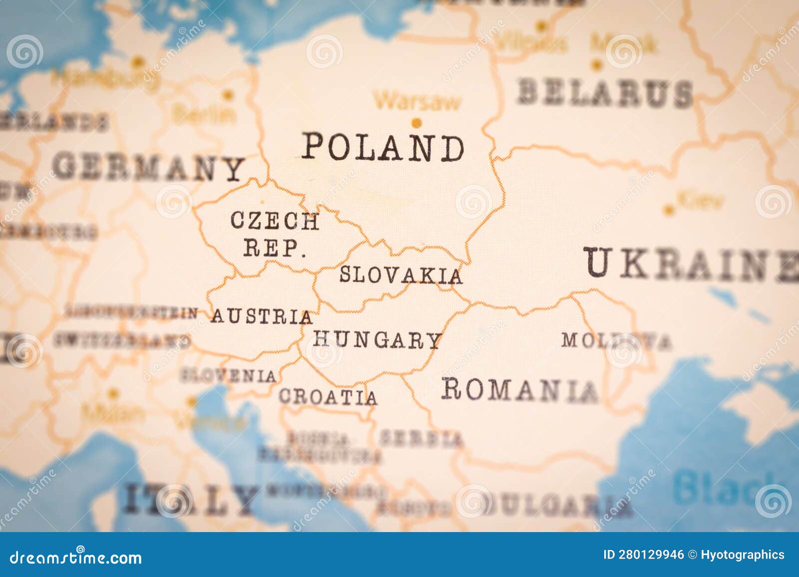 The Realistic Map of Slovakia. Stock Photo - Image of culture, economy ...