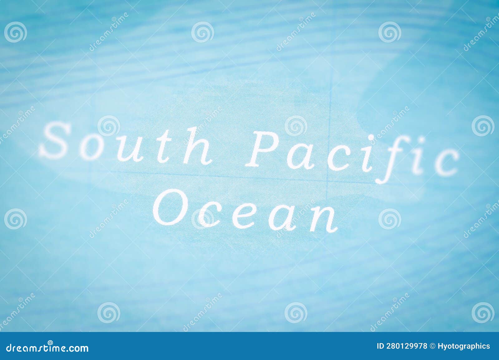 The Realistic Map of South Pacific Ocean. Stock Photo - Image of ...