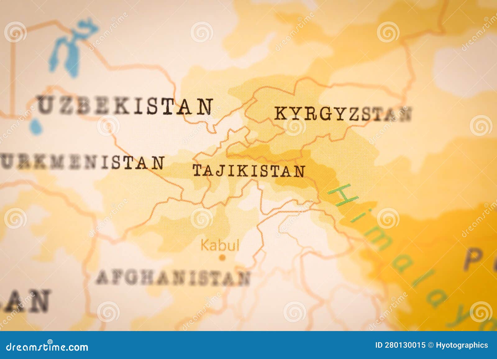 The Realistic Map of Tajikistan. Stock Image - Image of economy ...