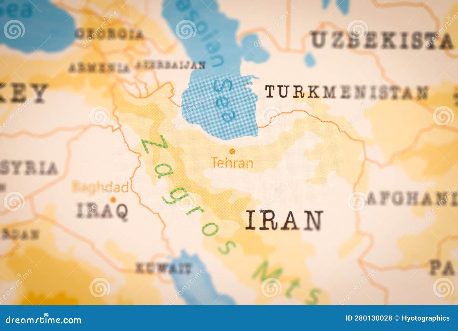 The Realistic Map of Tehran. Stock Photo - Image of international ...