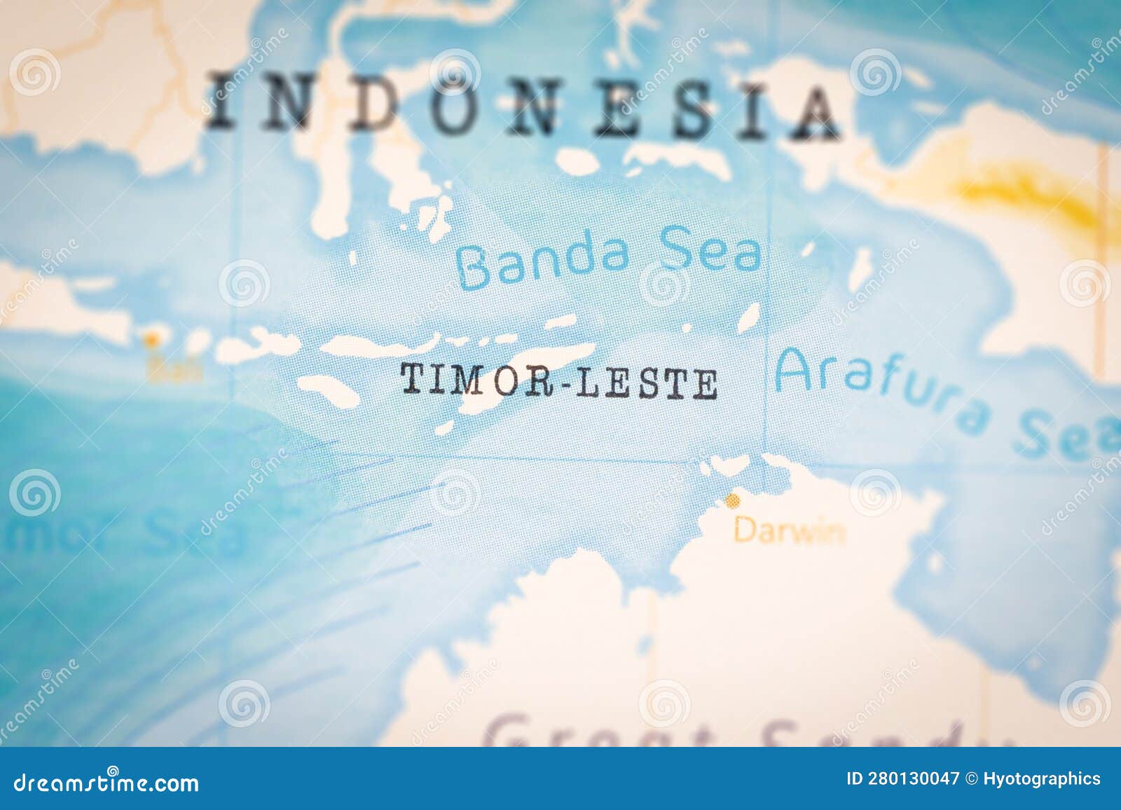 The Realistic Map of Timor-Leste. Stock Illustration - Illustration of ...