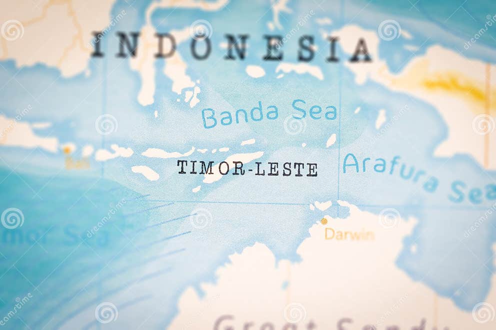 The Realistic Map of Timor-Leste. Stock Illustration - Illustration of ...