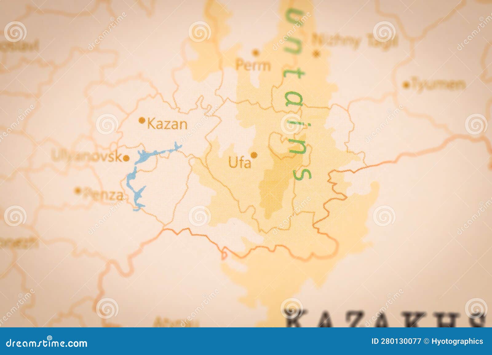 The Realistic Map of Ufa. stock illustration. Illustration of national ...